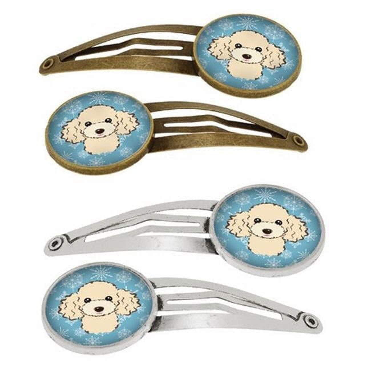 Snowflake Buff Poodle Barrettes Hair Clips, Set of 4 - Walmart.com