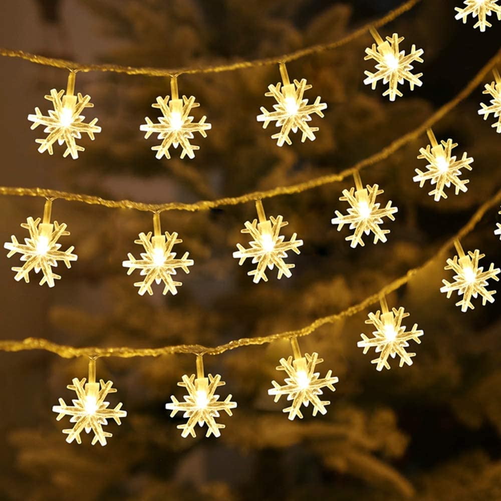 Snowflake Christmas Lights String, Fairy String Lights for Room, XMAS ...