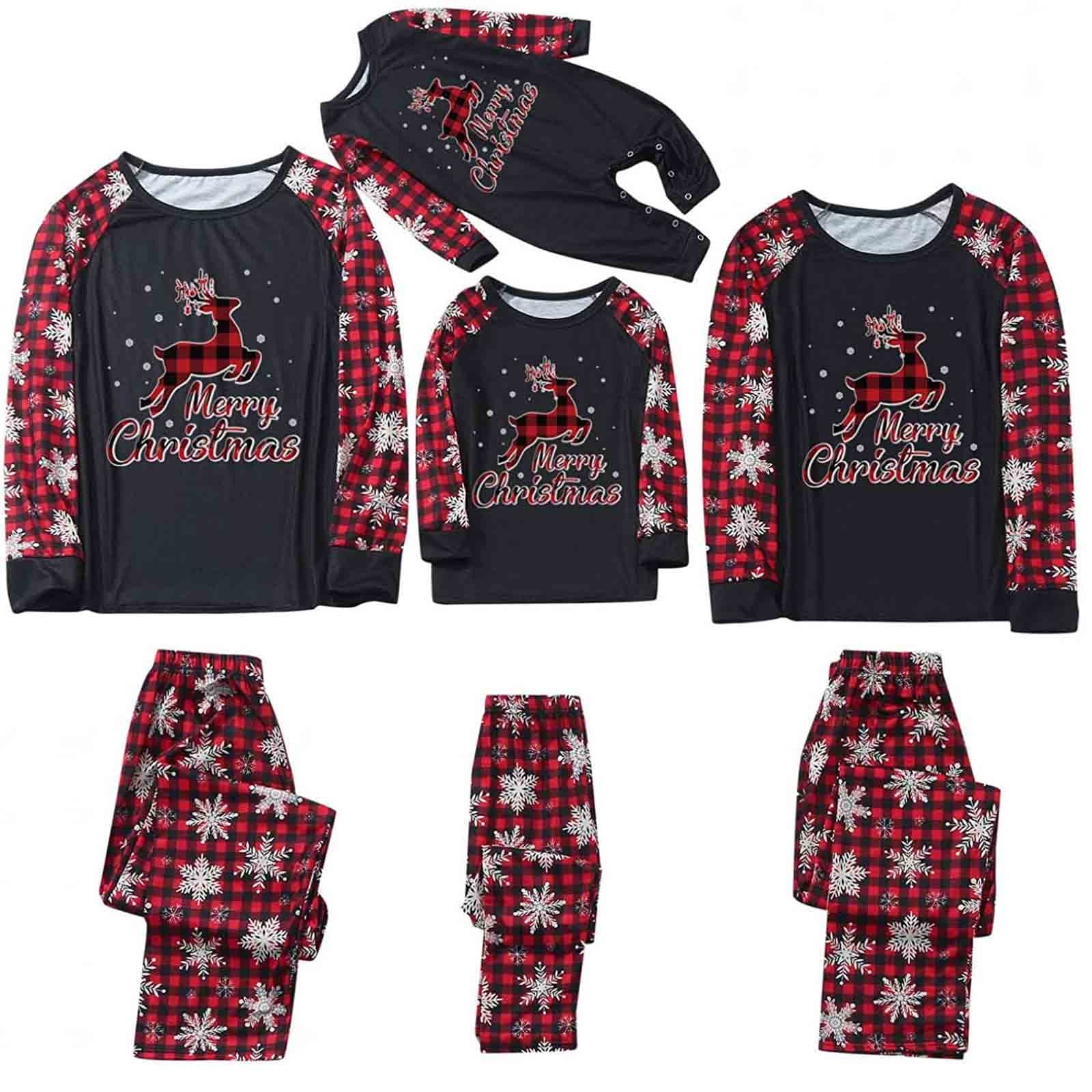 MASRIN Merry Christmas Plaid Pjs Christmas Pajamas for Family Sets 2024 ...