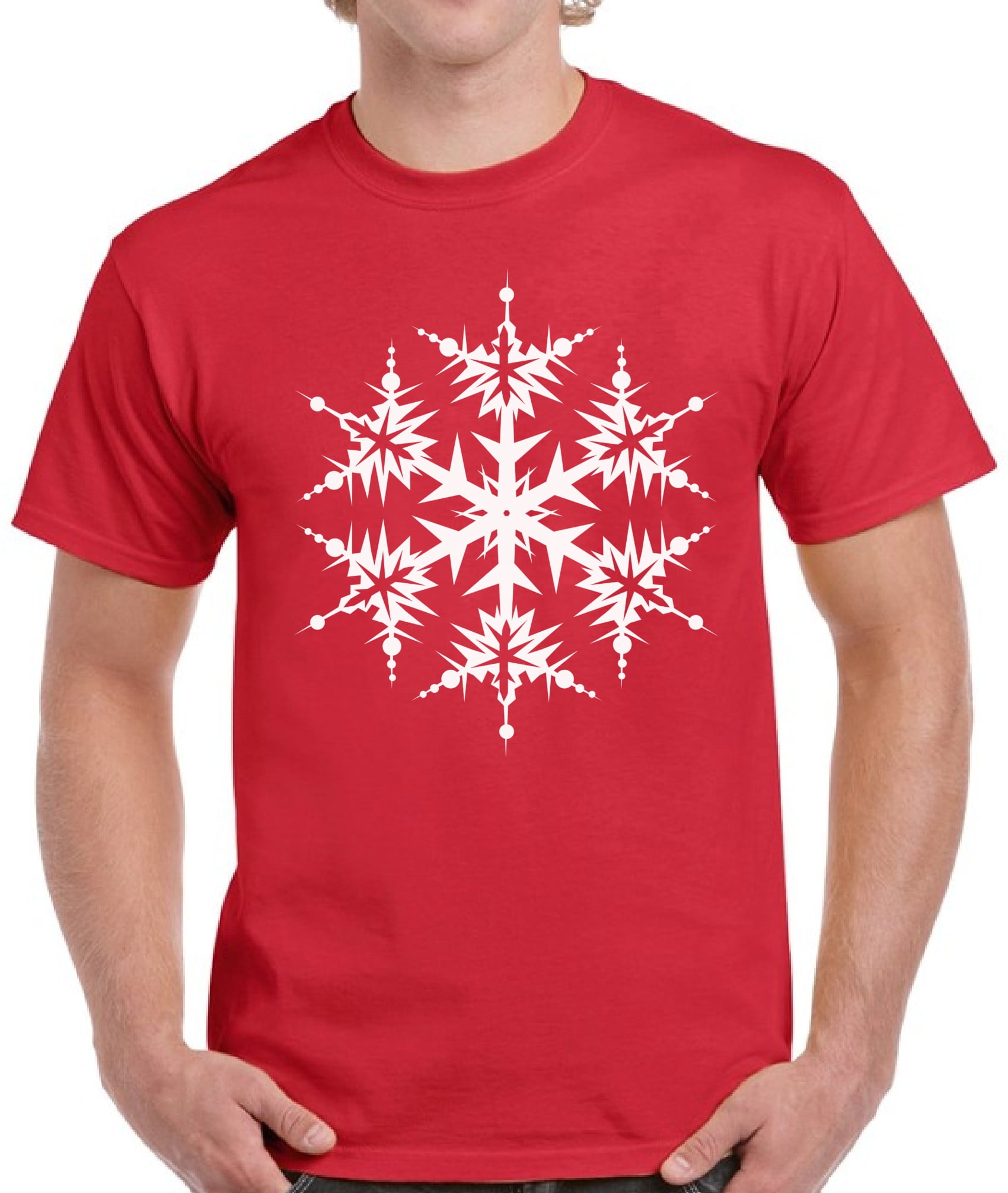 Snowflake Christmas T Shirt for Men Merry Christmas - S M L XL 2XL 3XL ...