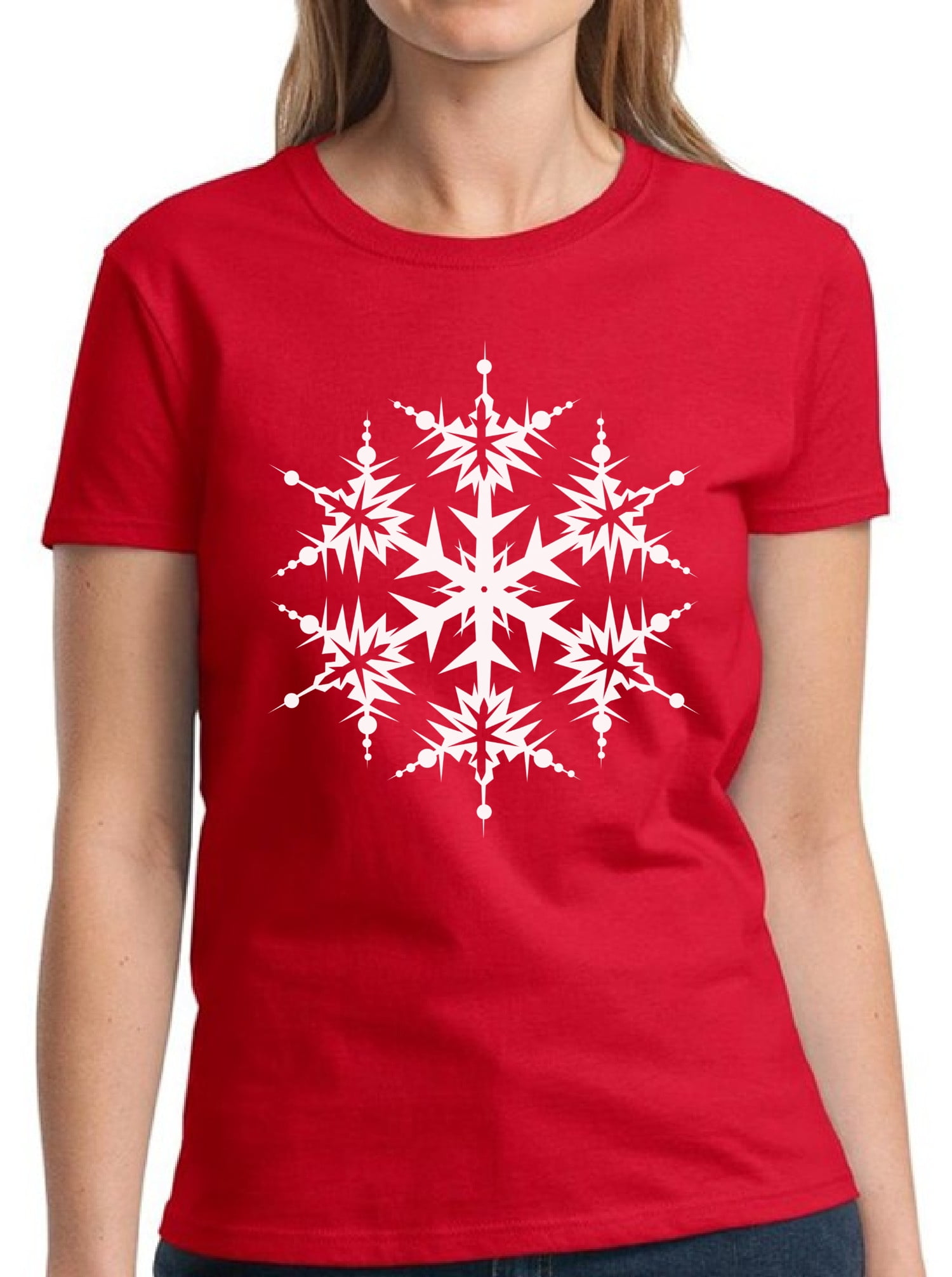 Snowflake Christmas T Shirt for Women Merry Christmas - S M L XL 2XL ...