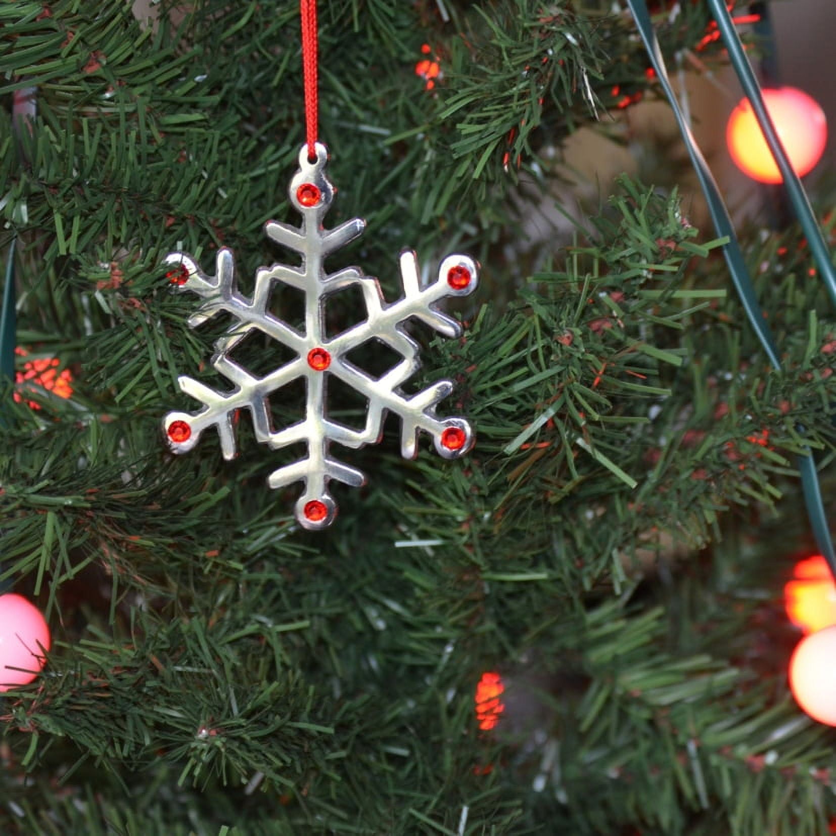 Snowflake Christmas Tree Ornament Decorations Set of 4 - Walmart.com