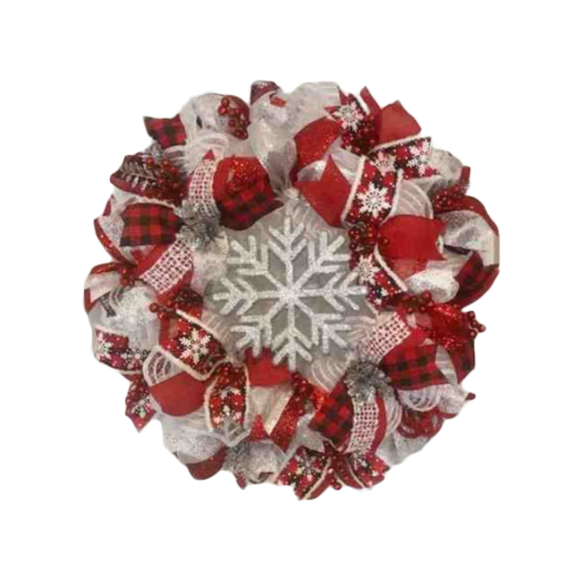 Snowflake Christmas Wreath for Front Door Fall Winter Wreath Snowflake ...