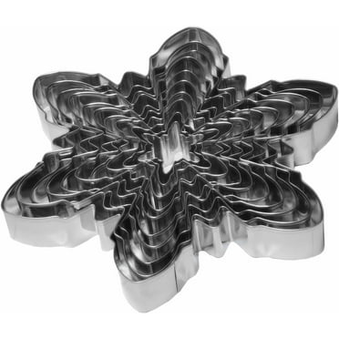 5Pcs Snowflake Cookie Cutters, Stainless Steel, DIY Cake Fondant ...