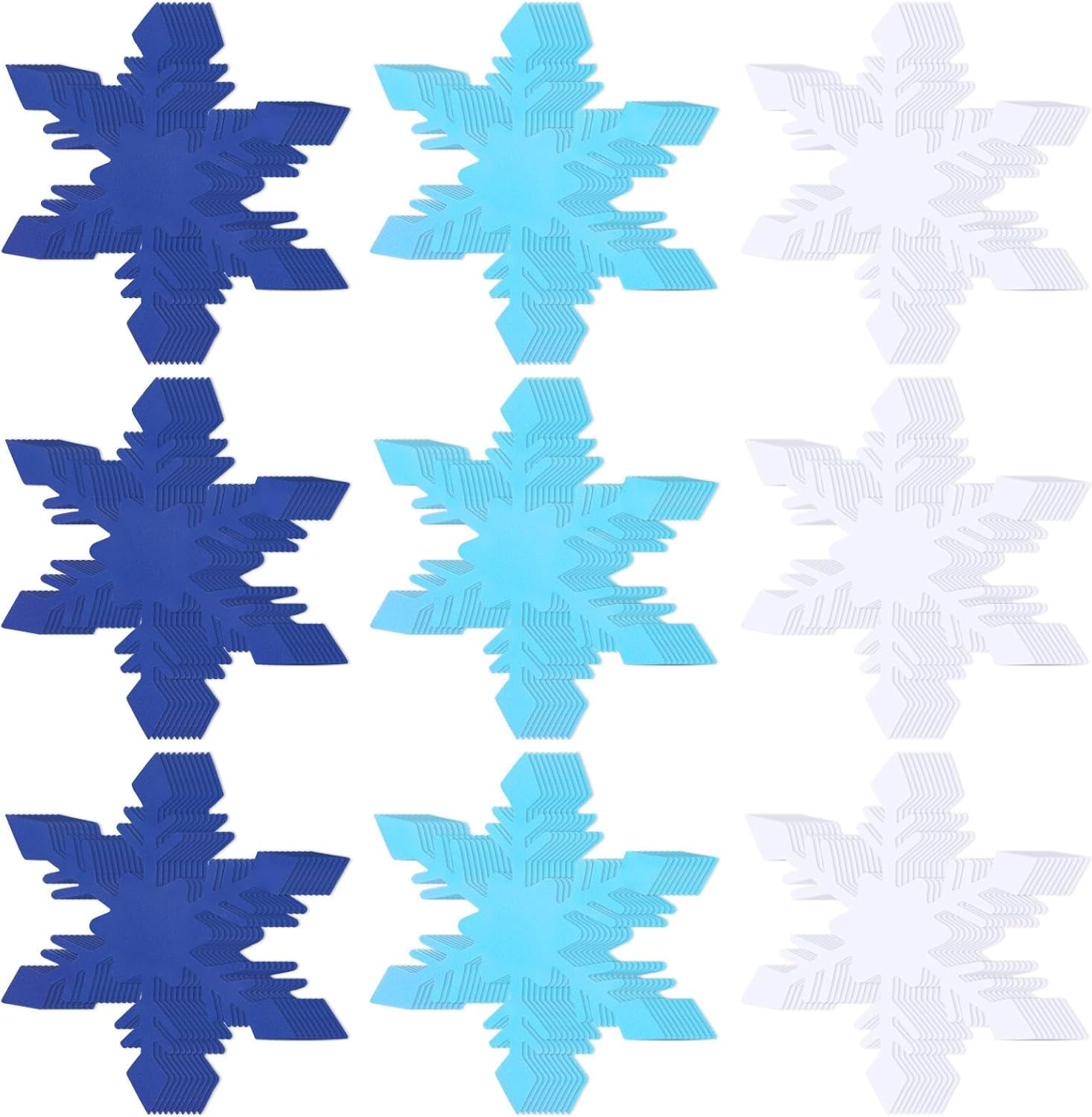 Snowflake Cutouts, 120Pcs Paper Snowflakes Winter Bulletin Cutouts for ...