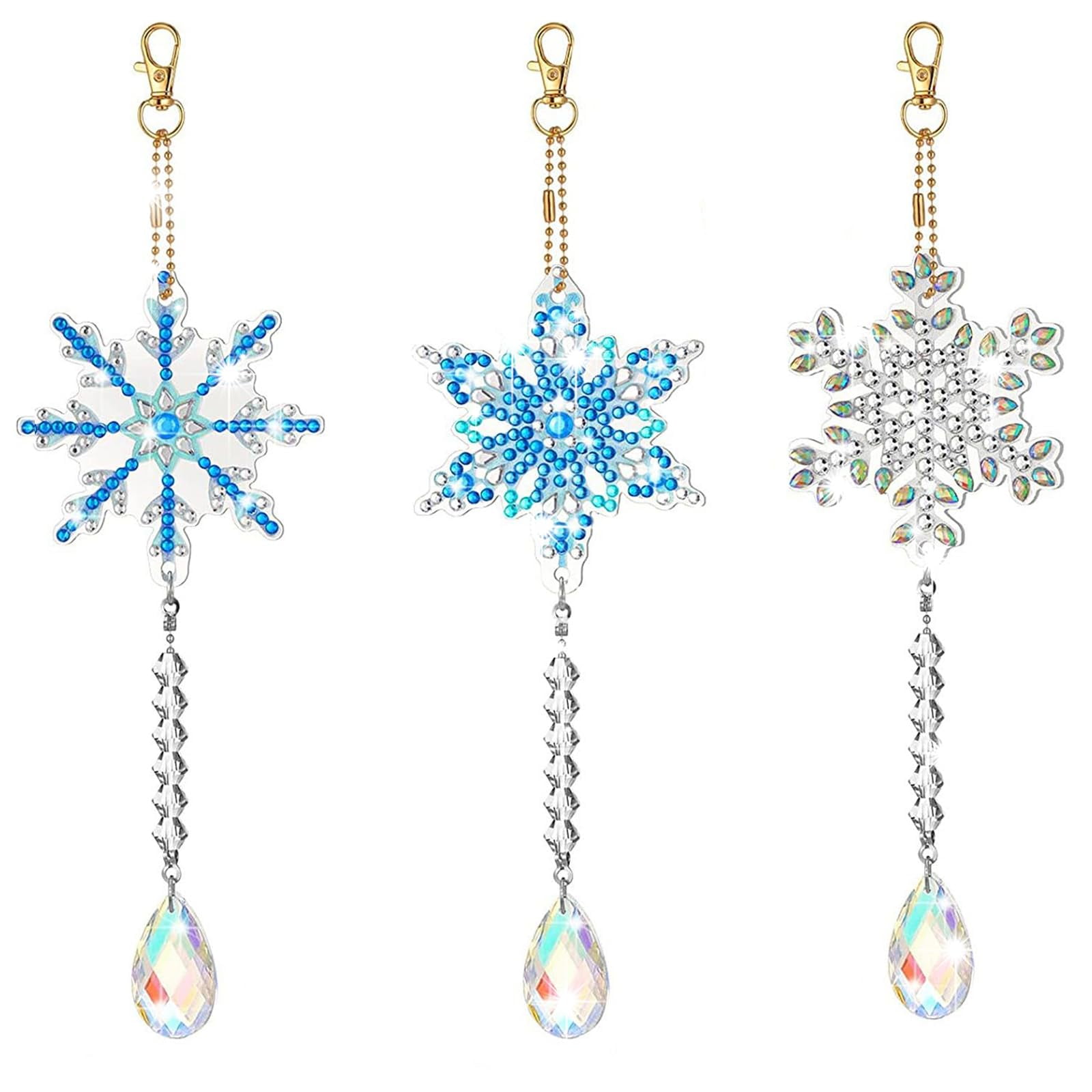 Snowflake Diamond Art Wind Chimes 3-Pack - Walmart.com