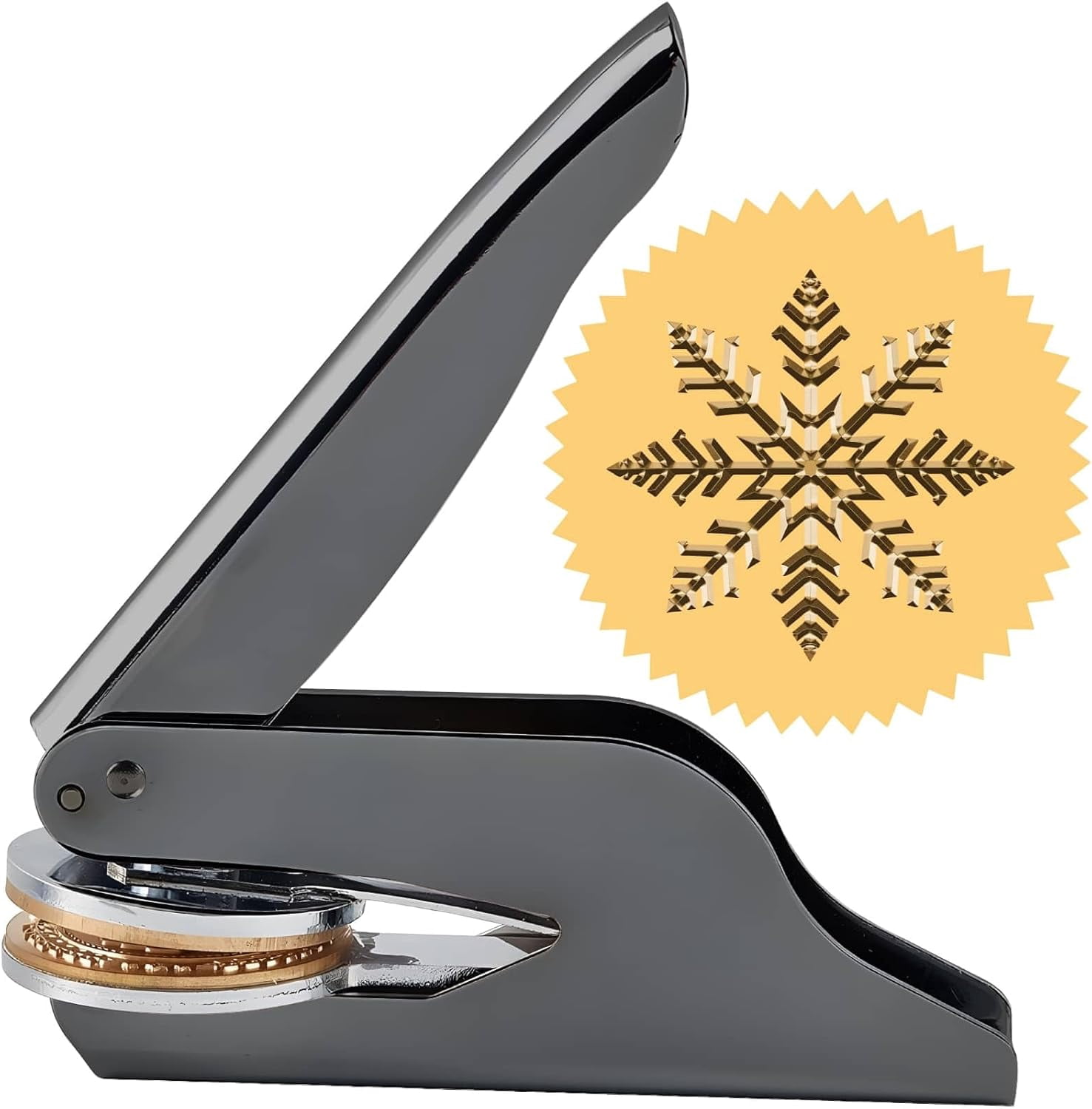 Snowflake Embosser Book Stamp 1.65" Winter Snow Flower Personalized ...
