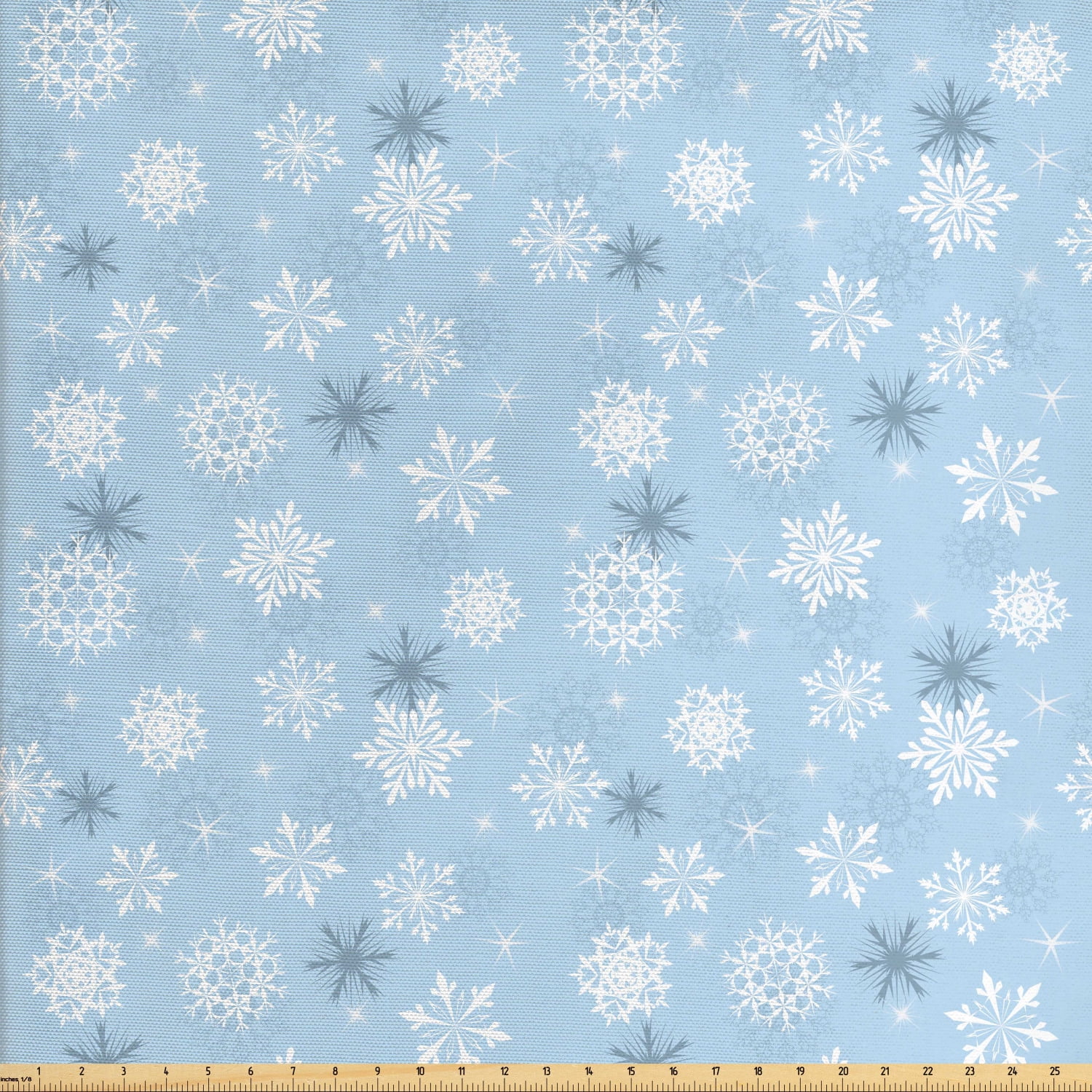 Snowflake Fabric by the Yard, Snowflakes of Cold Weathers Christmas ...