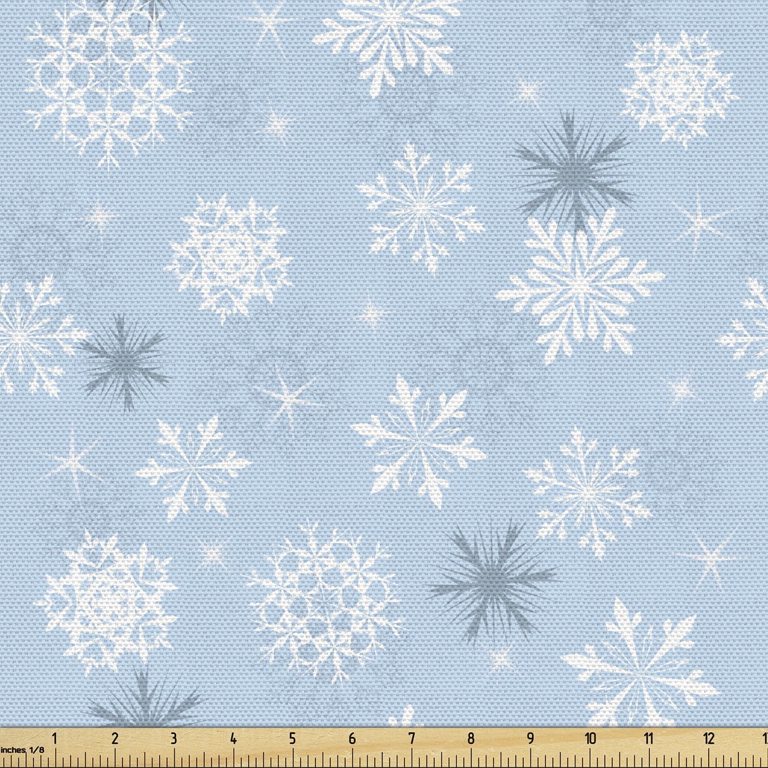 Snowflake Fabric by the Yard, Snowflakes of Cold Weathers Christmas ...