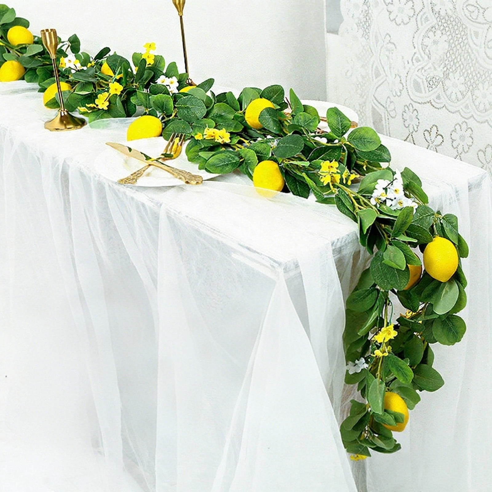 Snowflake Garland - New Artificial Vines Greenerys With Lemon Daisys ...