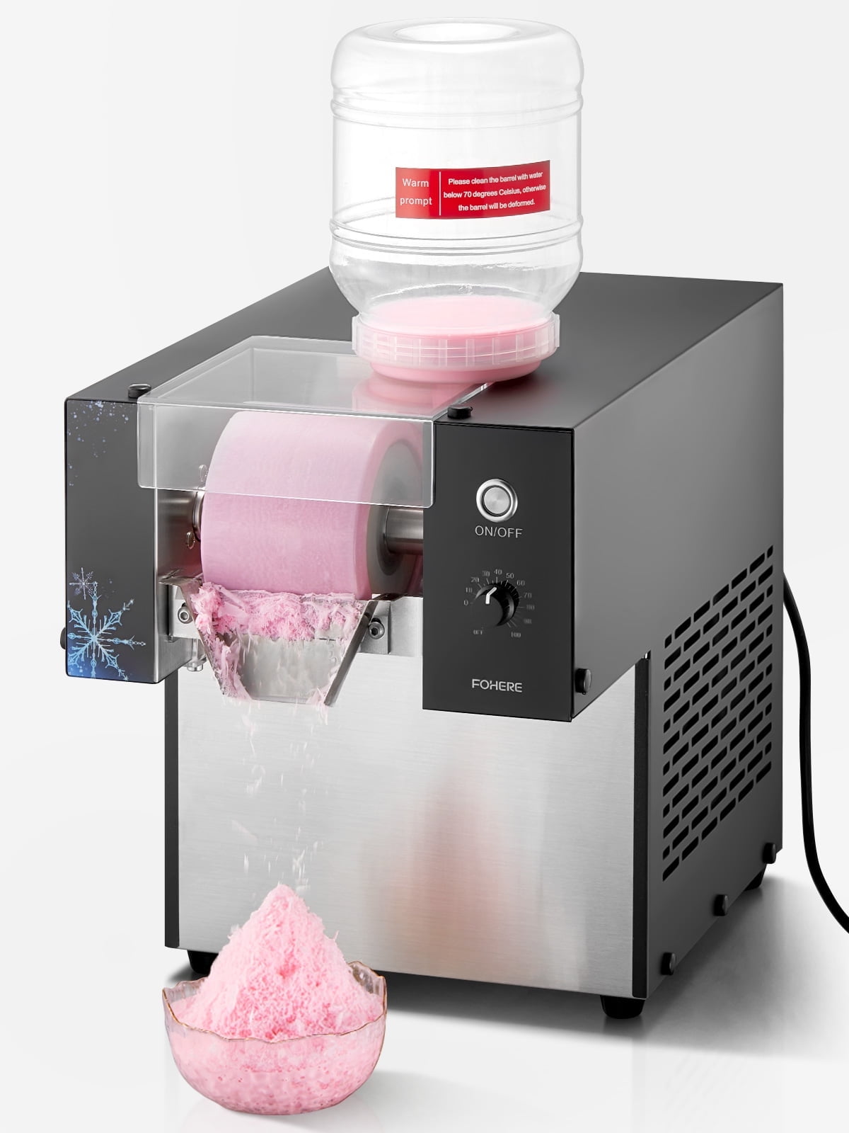 Snowflake Ice Machine, 176LBS/24H 360W Shaved Ice Machine for Homemade ...