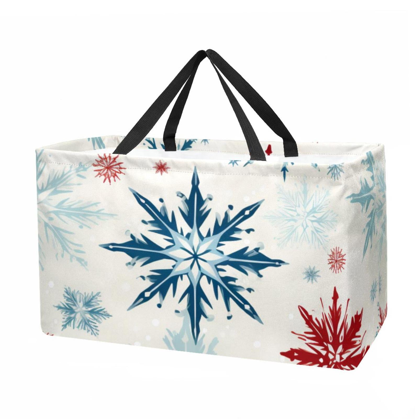 Snowflake Large Foldable Oxford Cloth Cube Organizer Tote Bag Toy ...
