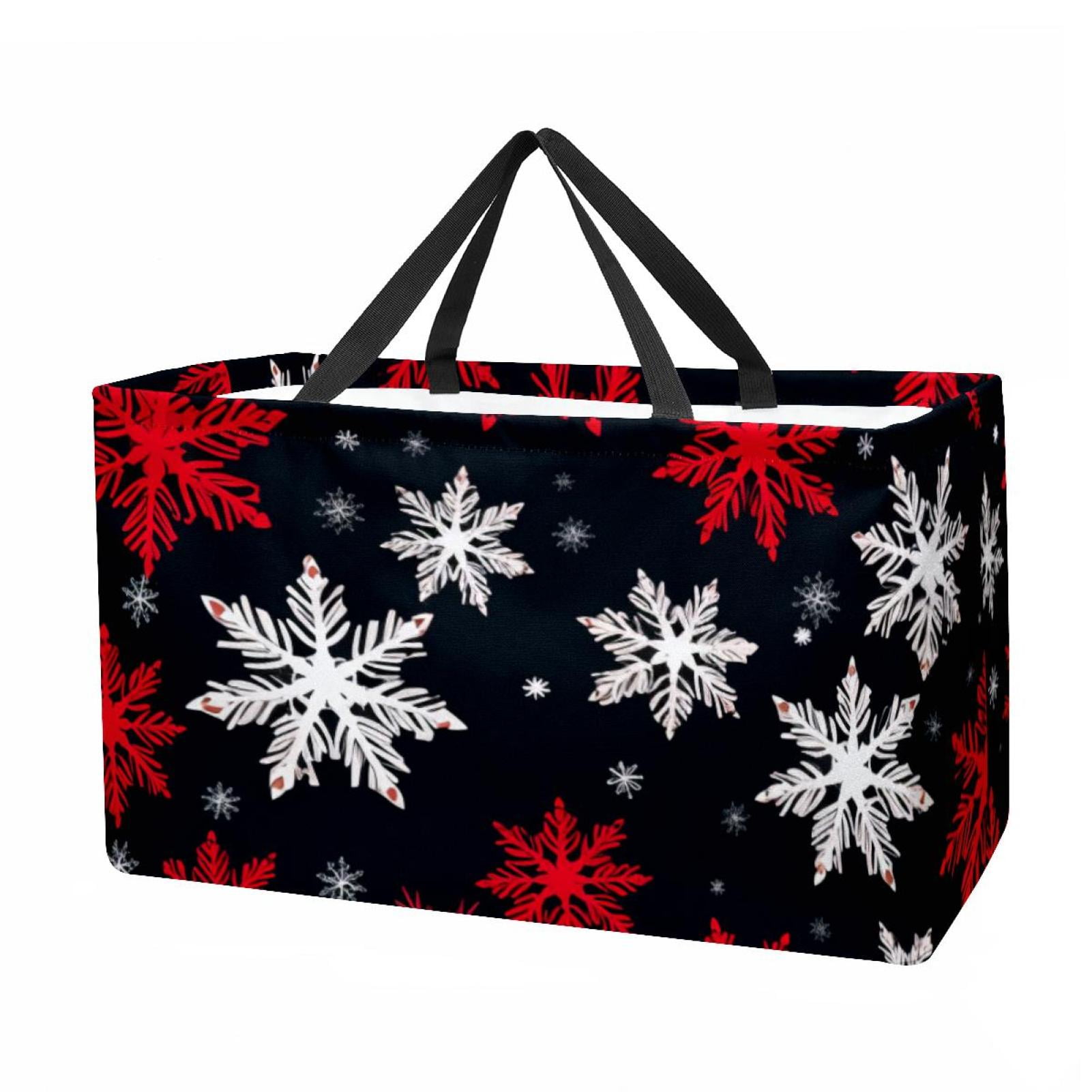 Snowflake Large Foldable Oxford Cloth Tote Bag Cube Organizer ...