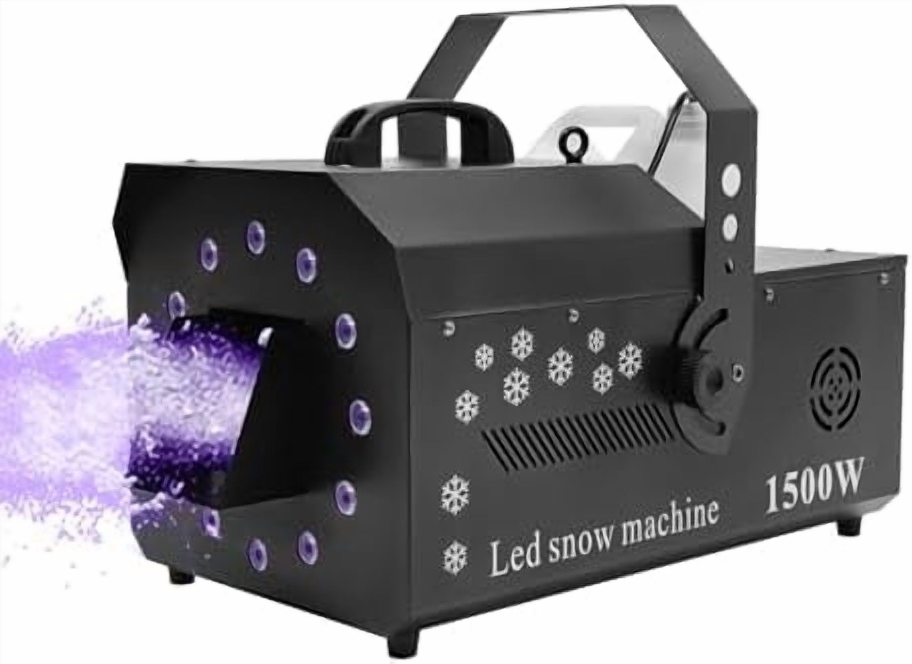 Snowflake Machine 1500W RGB LED DMX Fog Machine with Wireless Remote ...