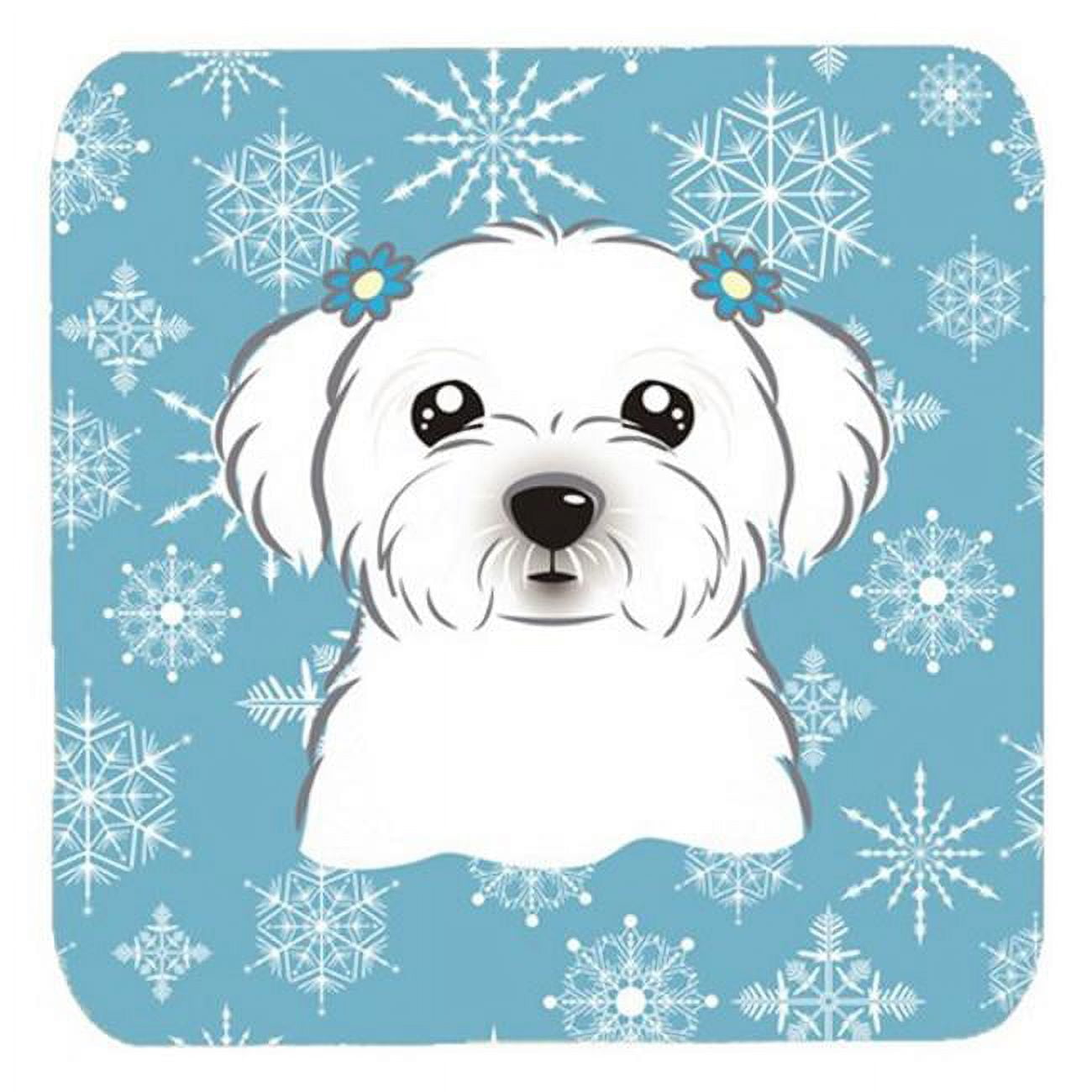Snowflake Maltese Foam Coasters, Set Of 4 - Walmart.com