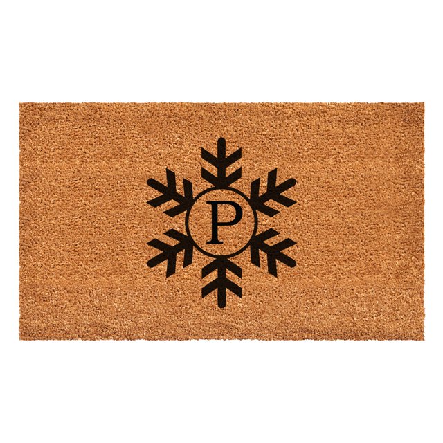 Snowflake Monogram Doormat, 24" x 48" (Letter P) - Walmart Business ...