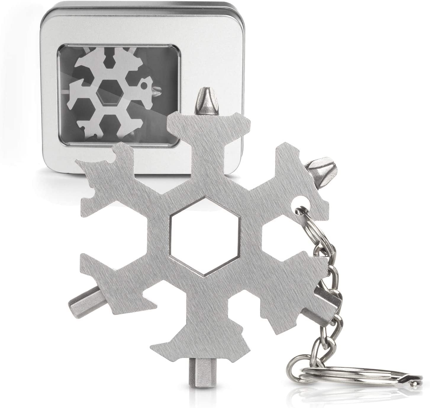 Snowflake Multi Tool 19-in-1 Stainless Steel EDC Multitool Keychain ...