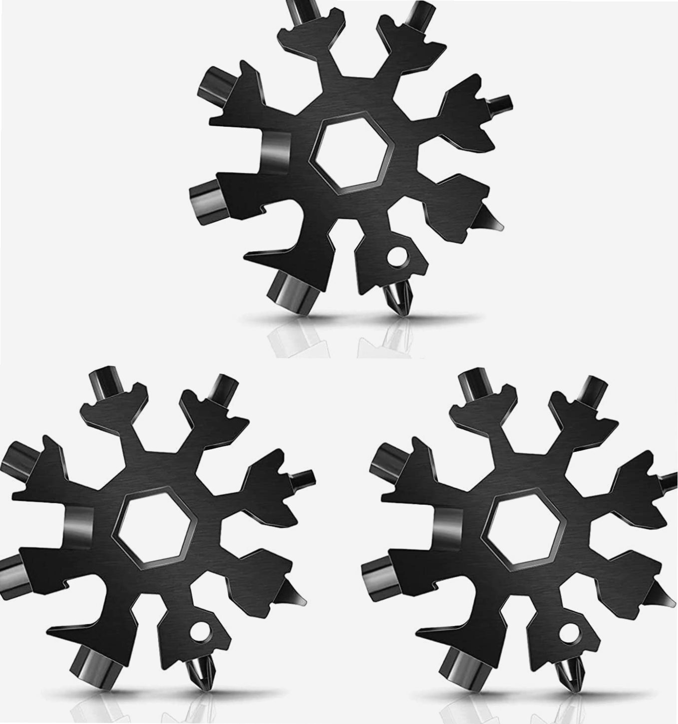 Snowflake Multitool, Stainless Steel 18-in-1 Snowflake Tools Christmas ...