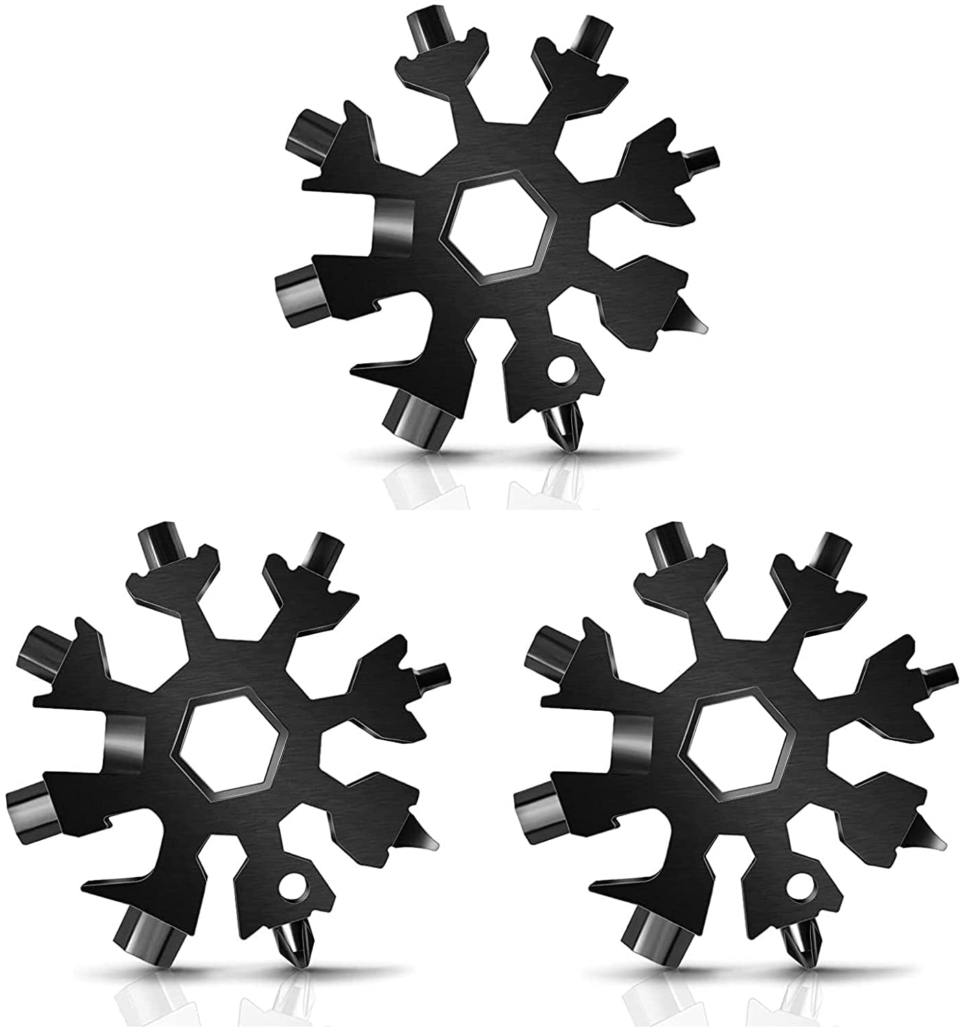 Snowflake Multitool, Stainless Steel 18-in-1 Snowflake Tools Christmas ...