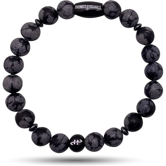 Snowflake Obsidian Motivational Gemstone Bracelet \u2013 XS Regular and ...