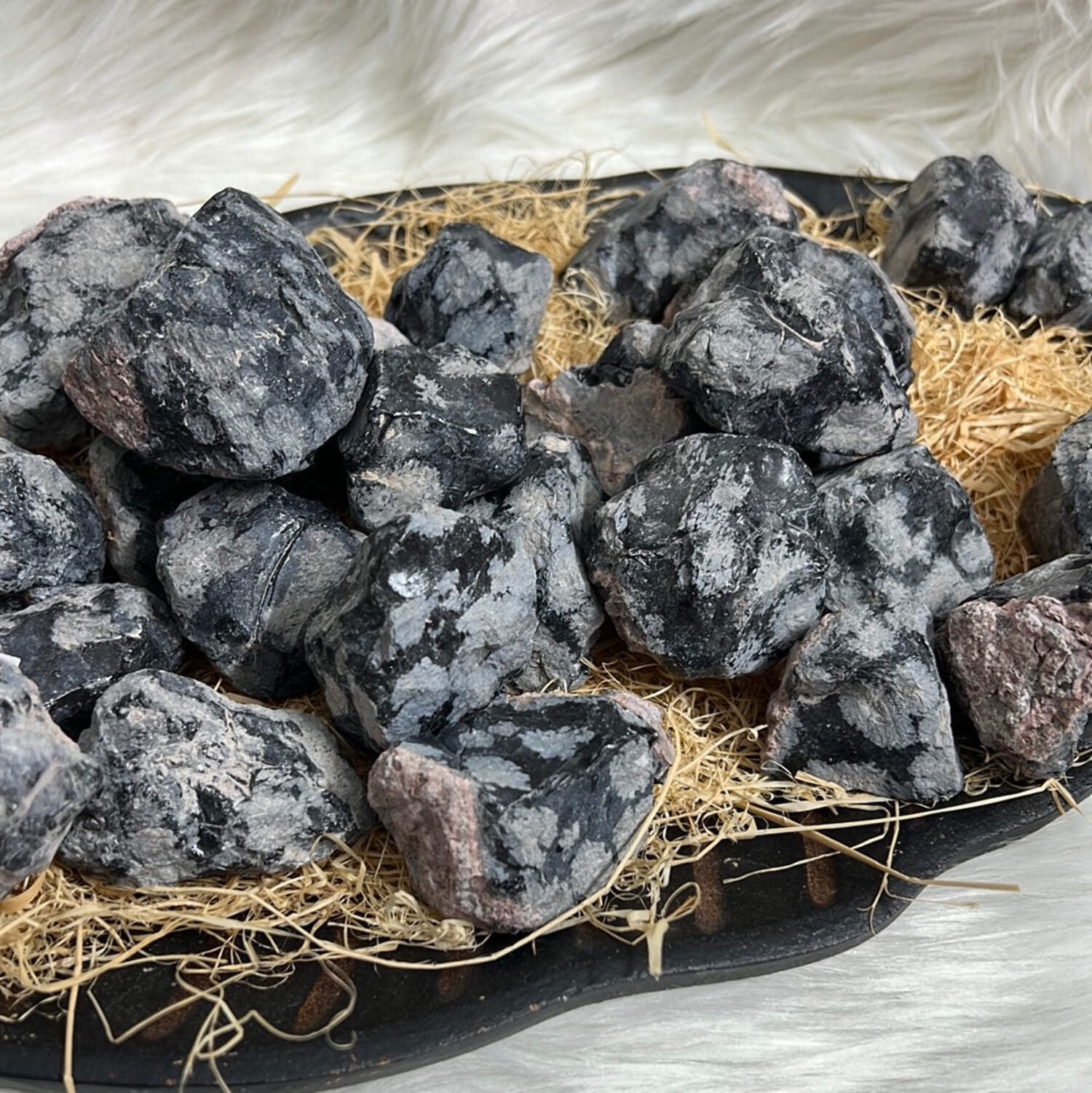 Snowflake Obsidian Raw Stones - Walmart.com