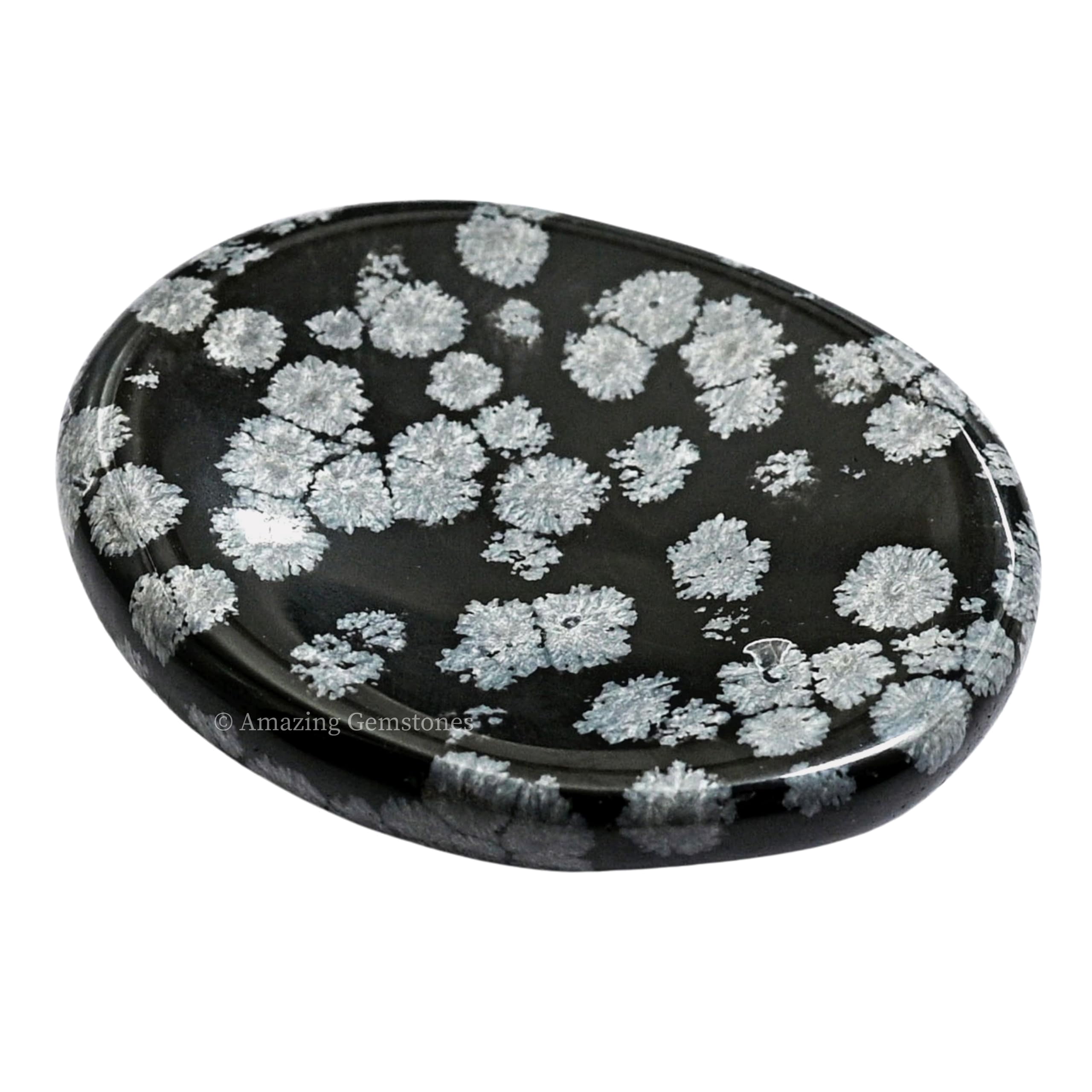 Snowflake Obsidian Worry Stone Crystals and Healing Stones - Worry ...