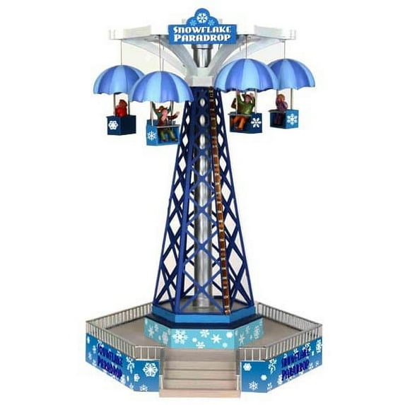 Lemax Animated Carnival Ride - Snowflake Parachute Drop with Music and ...