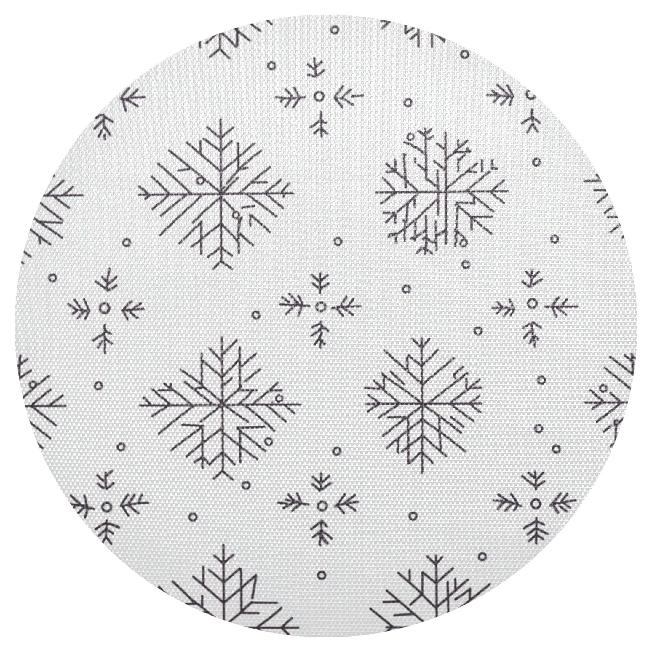 Snowflake Pattern Design 4-Piece 15.4in Heat-Proof PVC Plate Mats, Easy ...