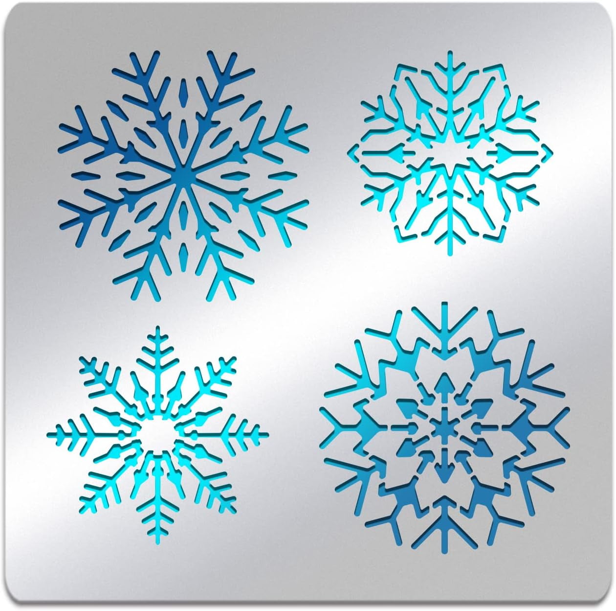 Snowflake Pattern Stainless Steel Stencil Template 6.14x6.14inch Metal ...