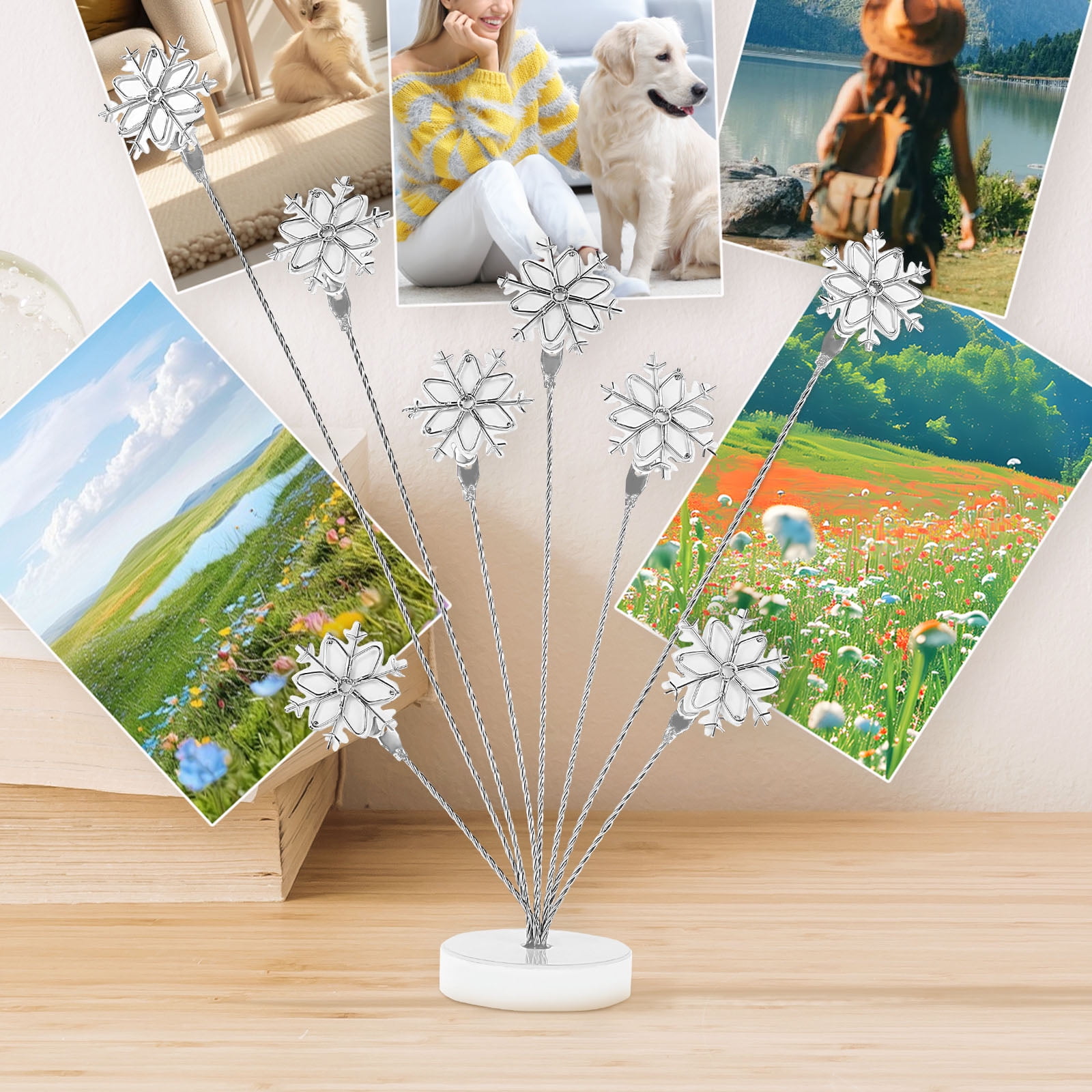 Snowflake Photo Tree Holder Clip for Memo Paper Note Photo Display 8 ...