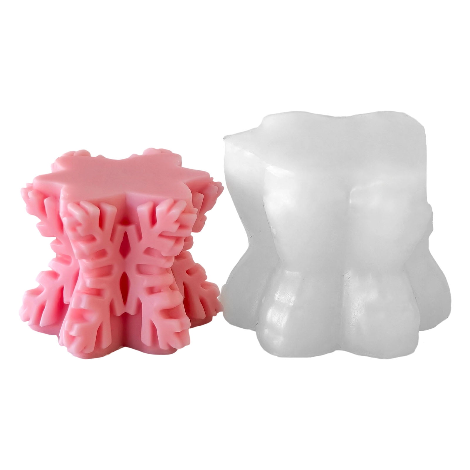 Snowflake Pillar Candle-s Silicone Molds Christmas Epoxy Resin Casting ...