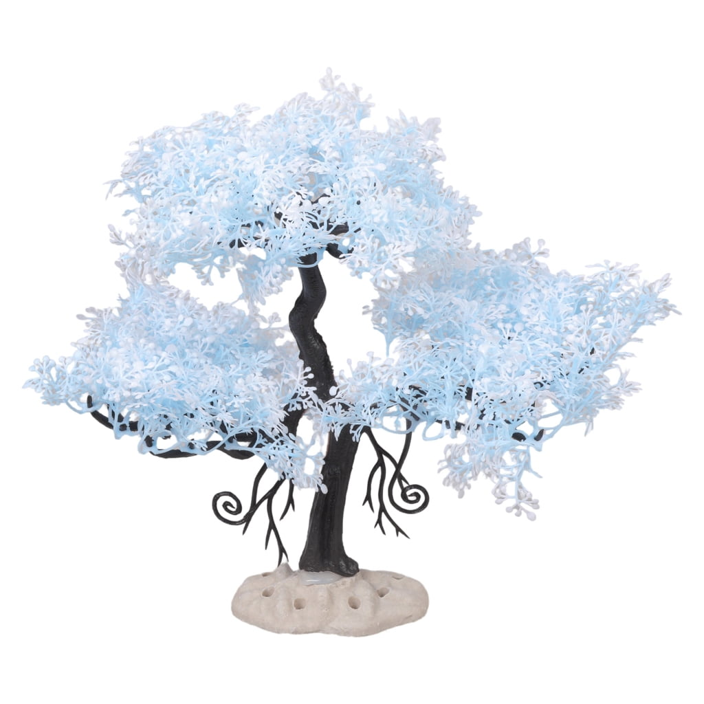 Snowflake Pine Tree Aquarium Ornament Fishtanks Water Plant With ...