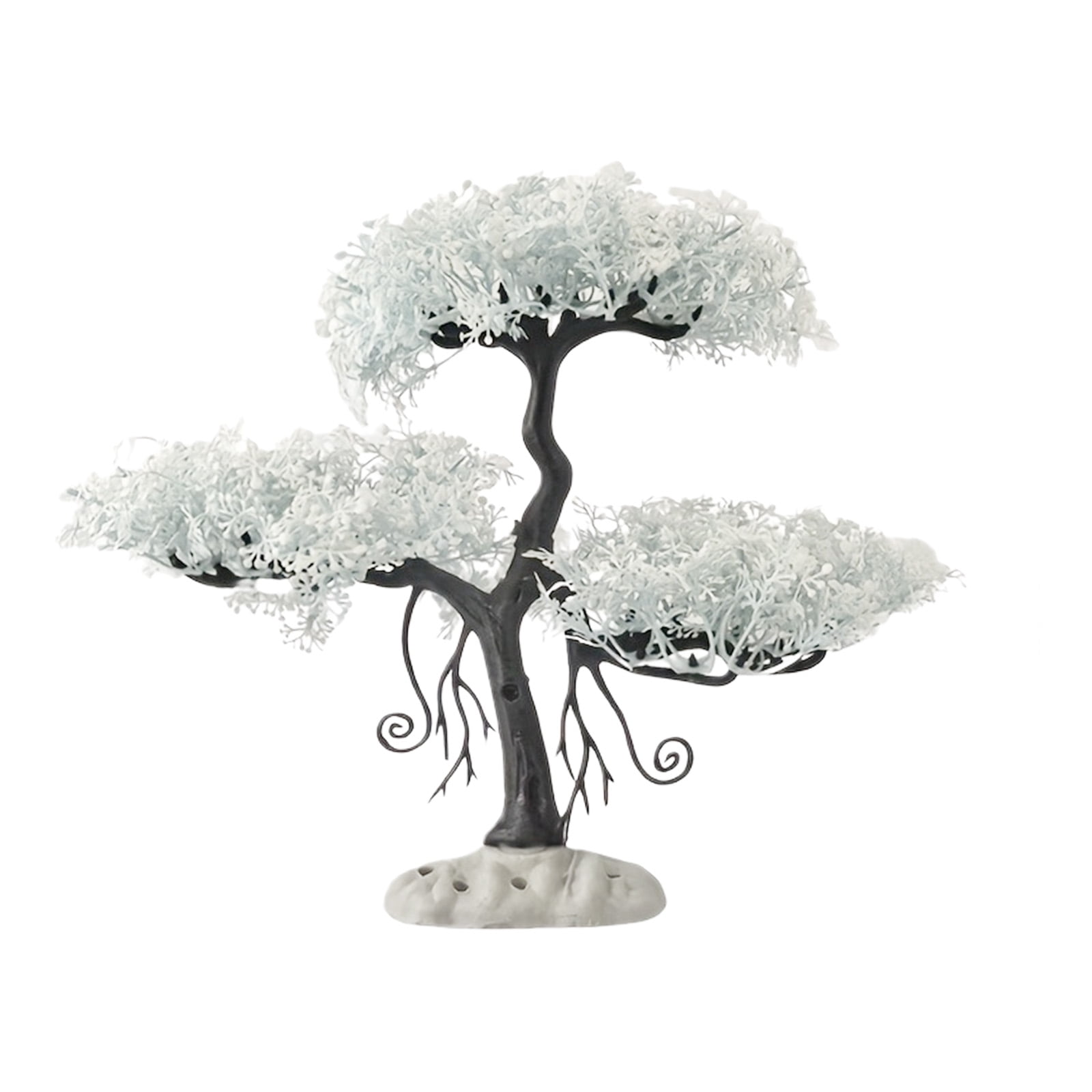 Snowflake Pine Tree Aquarium Ornament Fishtanks Water Plant With ...
