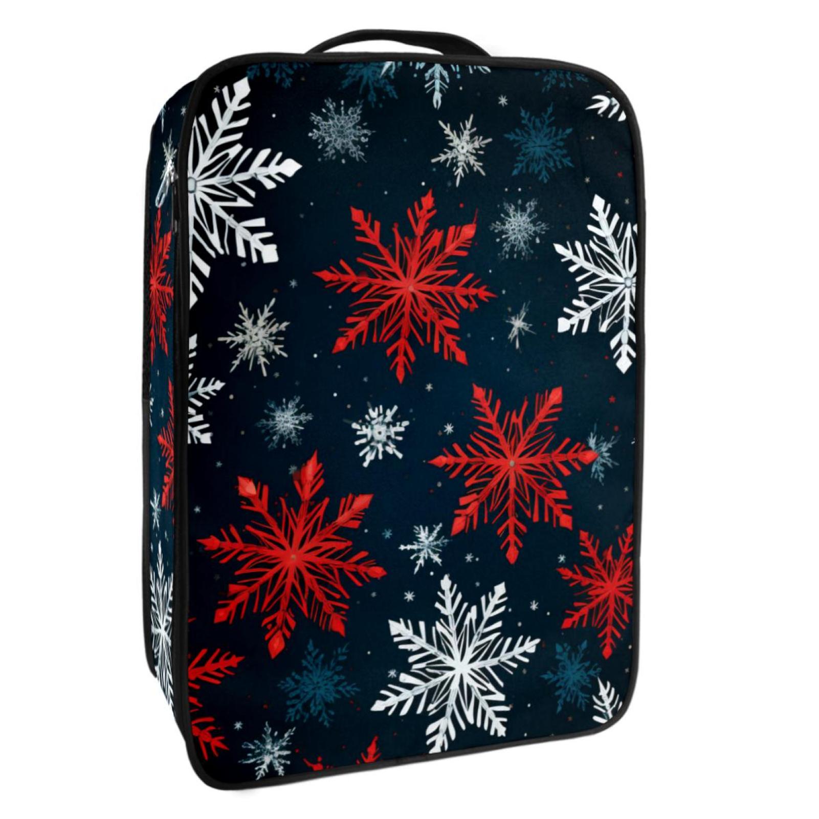 Snowflake Polyester Shoe Box Organizer, Durable Storage Solution ...