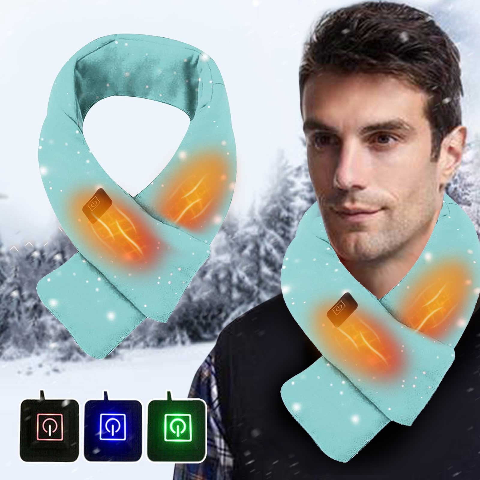 Snowflake Printing Electric Heating Scarf Three Gear Regulation USB ...