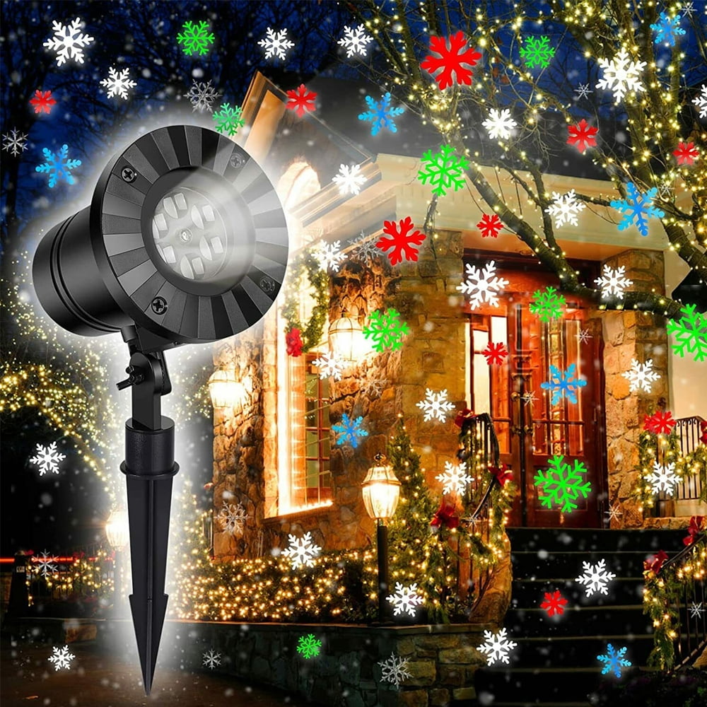 Snowflake Projector Light Outdoor Christmas Projection LED Light ...
