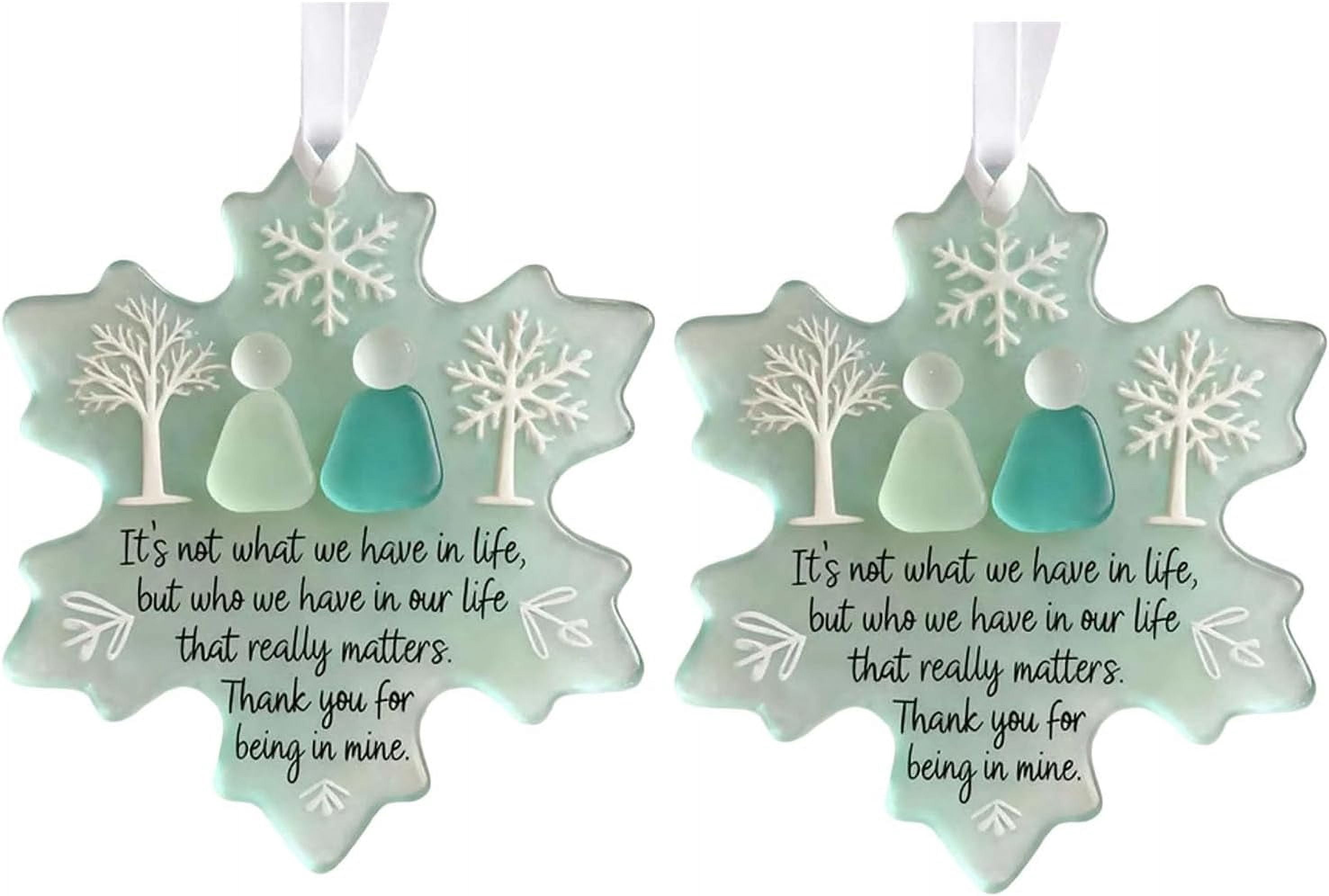 Snowflake-Shaped Sea Glass Friendship Decor - 2PCS 3.15" Timeless ...