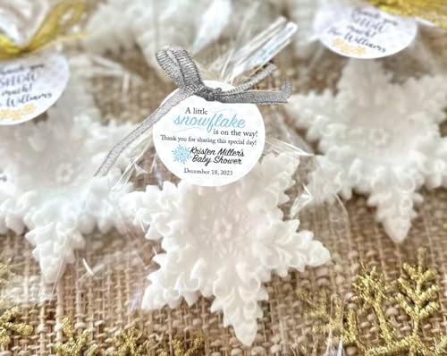 Snowflake Soap Favors - Winter Baby Shower Decorations, Christmas Party ...