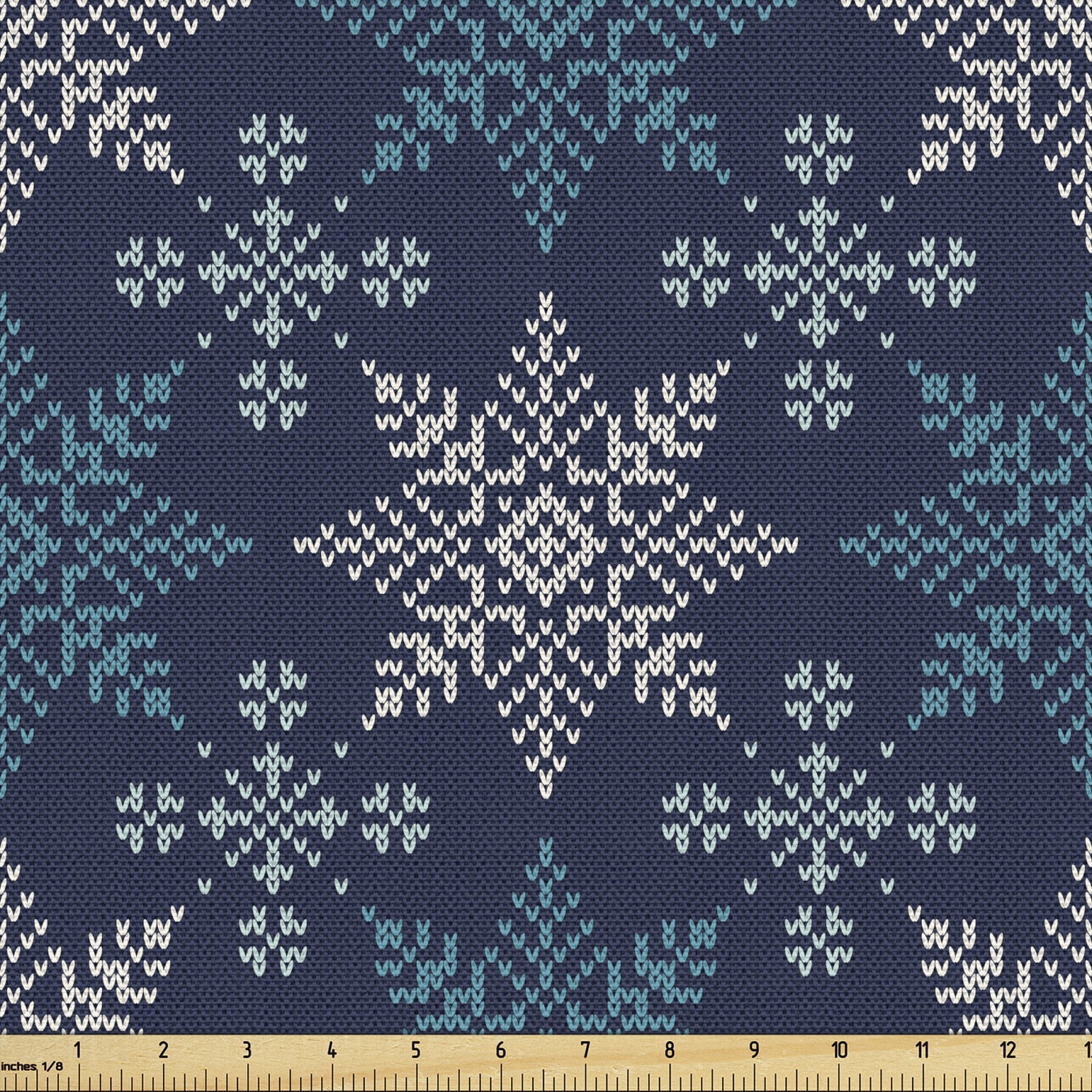 Ambesonne Snowflake Fabric by the Yard Upholstery, Winter Holiday Theme ...