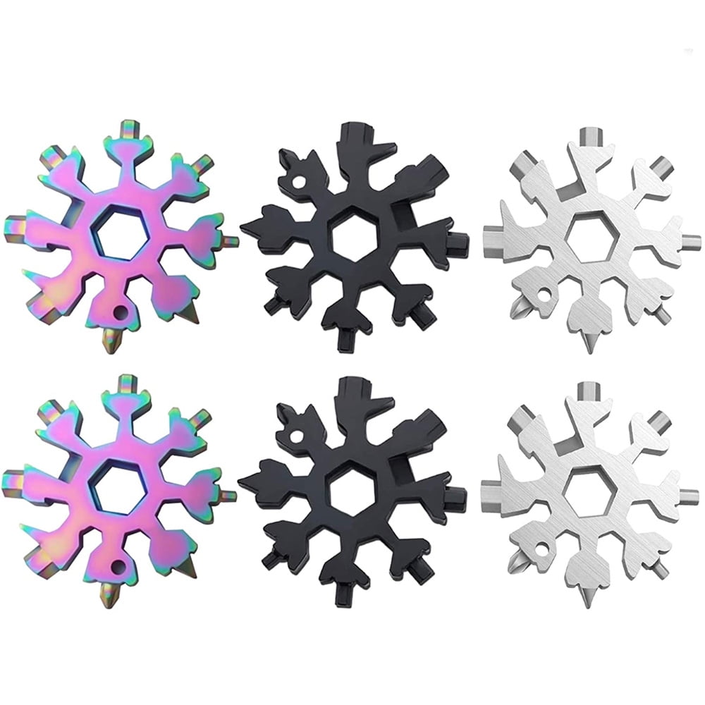 18-in-1 Snowflake multi-tool stainless steel multi-blade cutter card ...