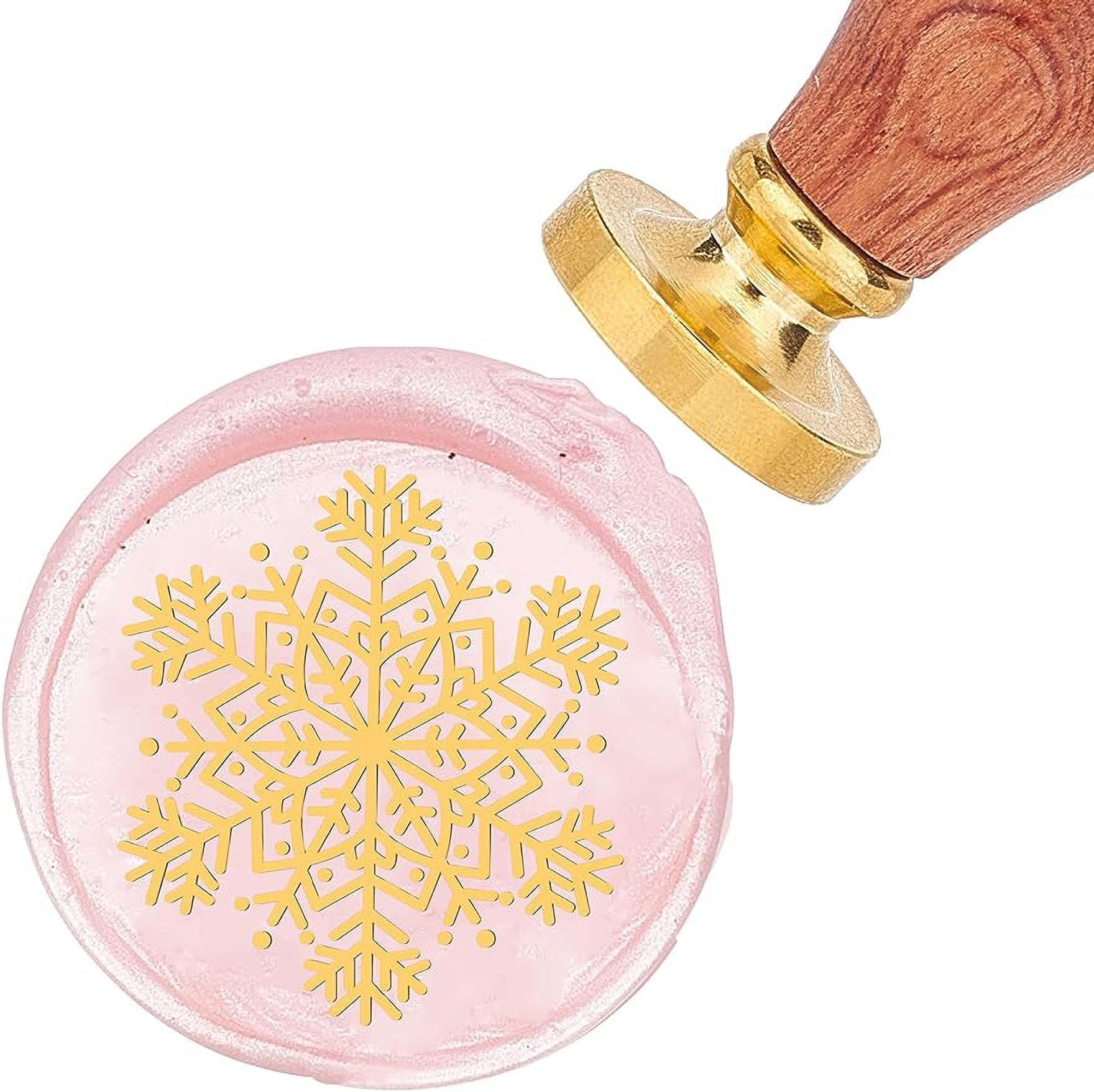 Snowflake Wax Seal Stamp 25mm Christmas Winter Sealing Wax Stamp Retro ...
