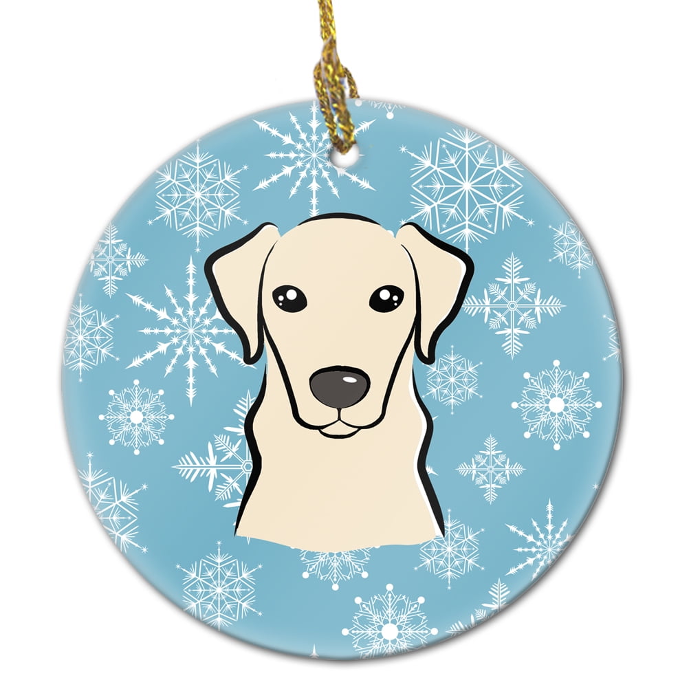 Snowflake Yellow Labrador Ceramic Ornament - Walmart.com