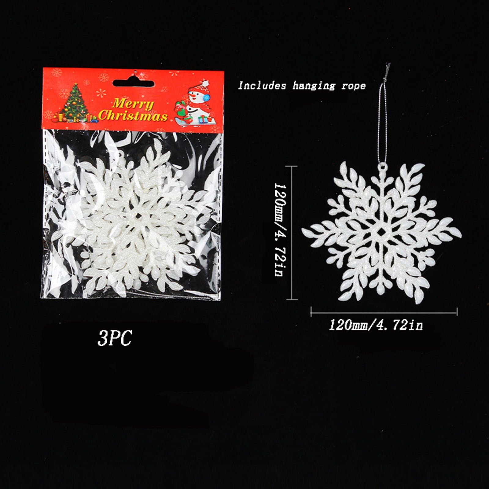 Snowflakes-Christmas Tree Decorations, Snowflake Ornaments for Tree ...