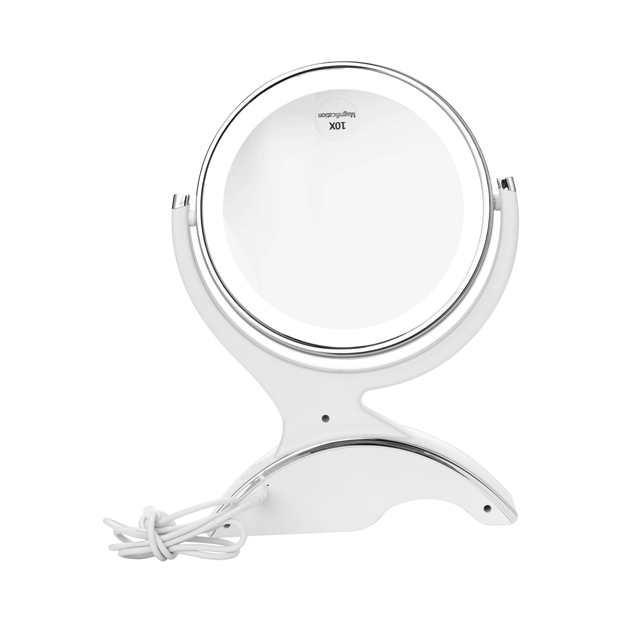 Snowflakes Makeup Mirror with Lights and Magnification- 1x/10x Double ...