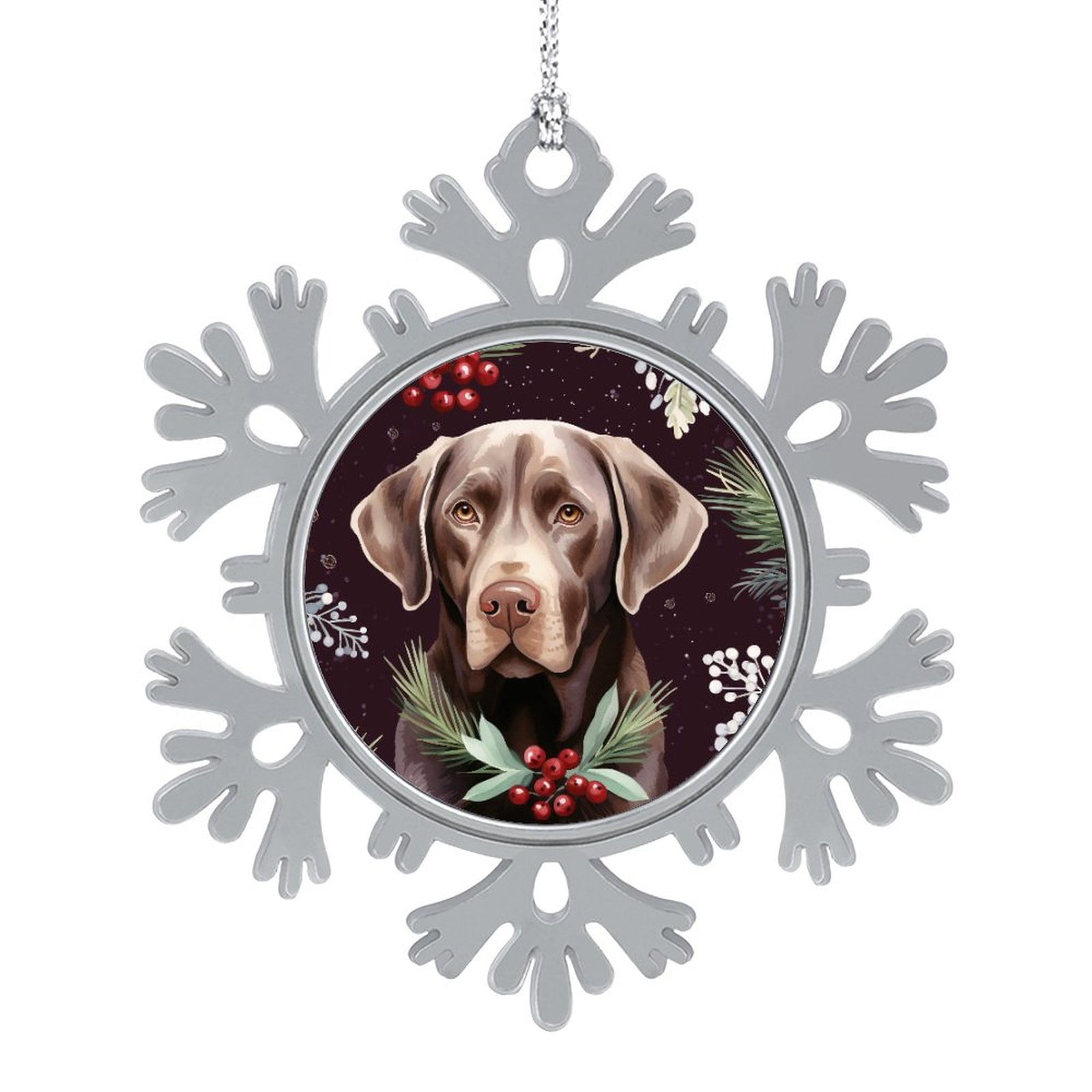 Snowflakes Ornaments Merry Christmas Cute Animals Personalized ...