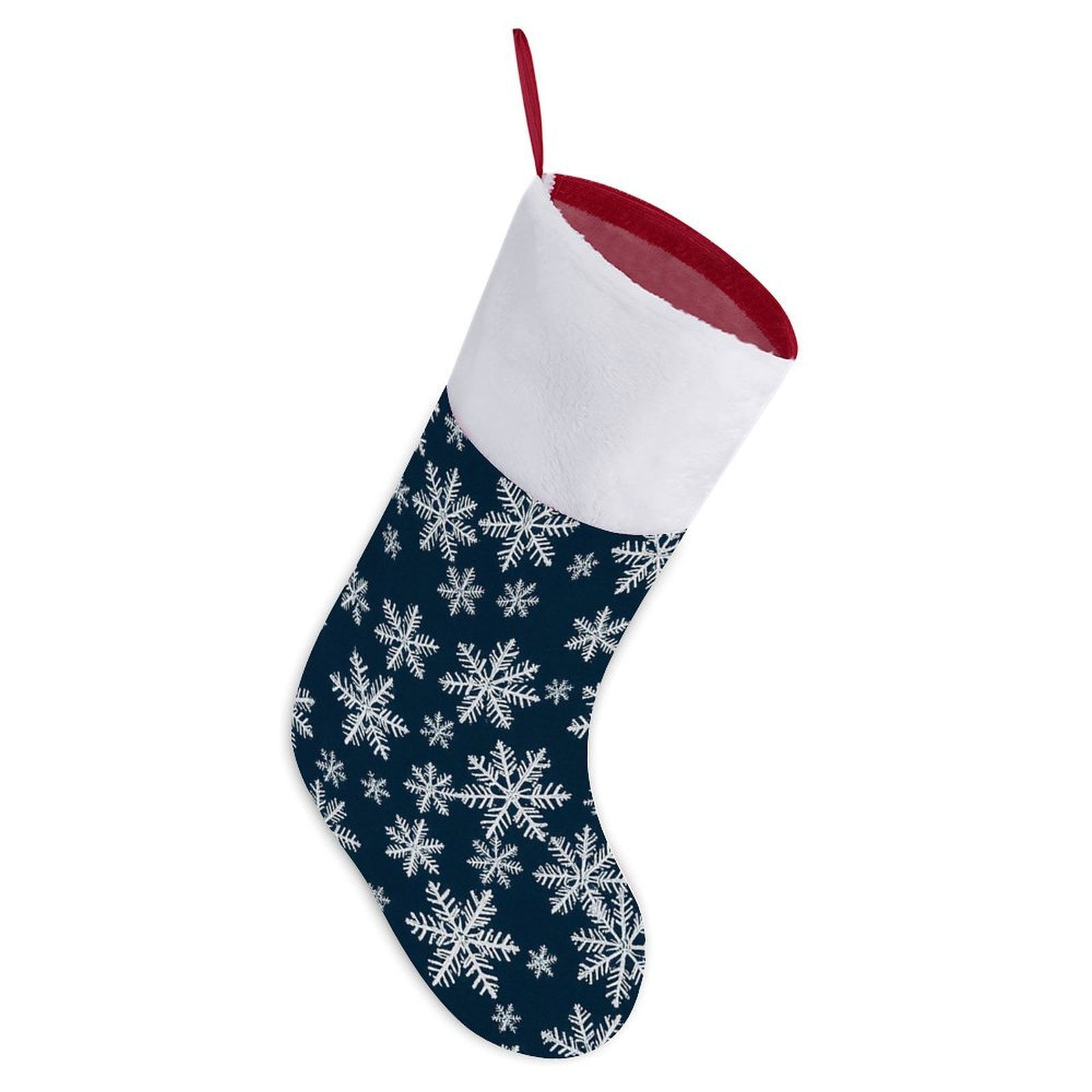 Snowflakes Silk Screen Christmas Stocking 29 Inch Xmas Stock for Family ...