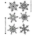Snowflakes Stencil by StudioR12 Fancy Winter Snow Art - Medium 7.625 x ...