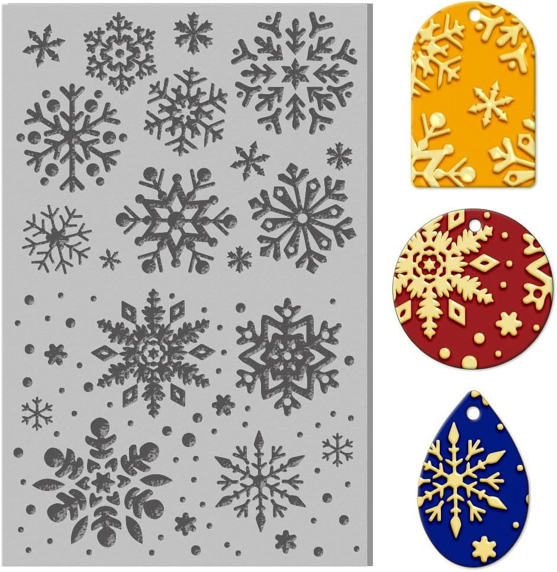 Snowflakes Winter Polymer Clay Texture Sheets Rubber Clay Texture Mats ...
