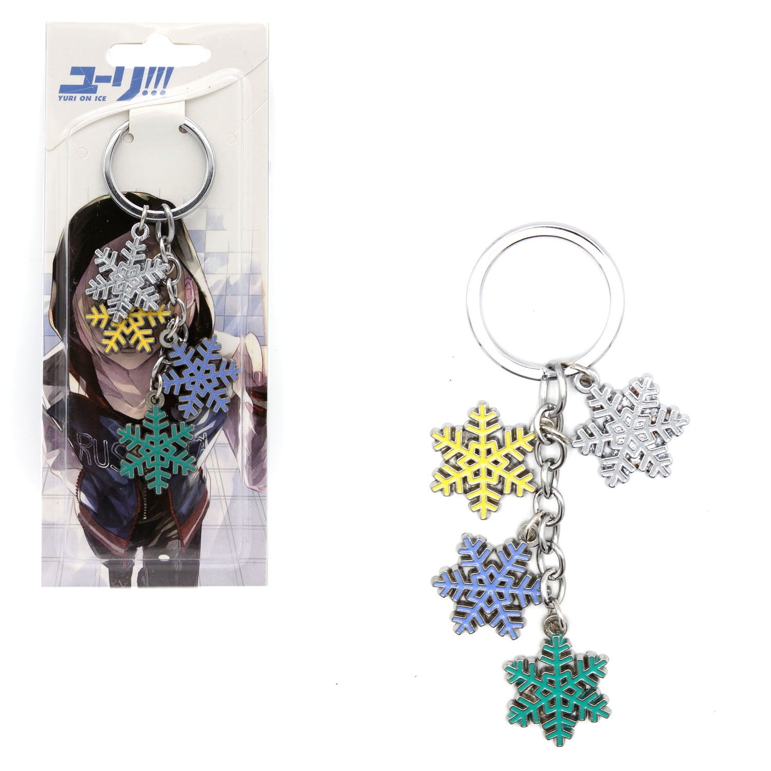 Snowflakes - Yuri on Ice 1" Keychain 4 pc. Pendant - Walmart.com