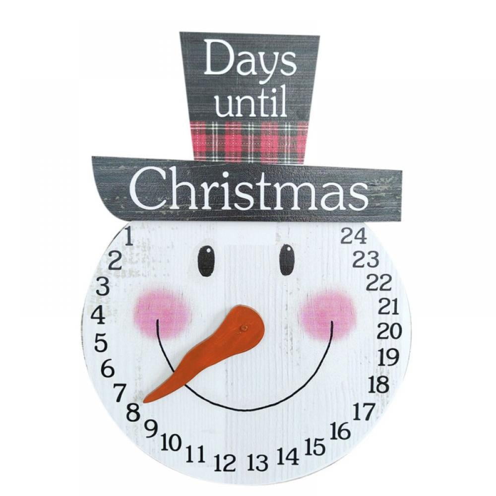 Snowman Advent Calendar Hanging Days Until Christmas Countdown Sign ...